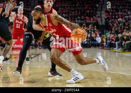 Nebraska guard Brice Williams (3) drives up court during an NCAA ...