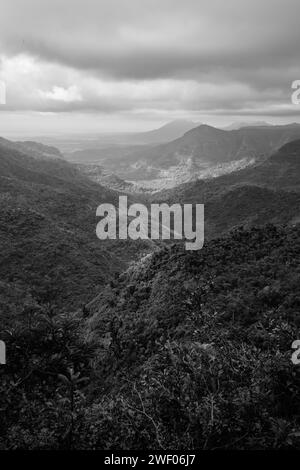 Black River Gorge Viewpoint with Lush Green Rainforest Valley in ...