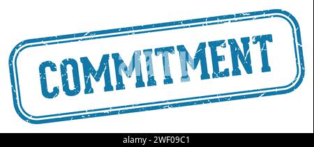 commitment stamp. commitment rectangular stamp isolated on white ...