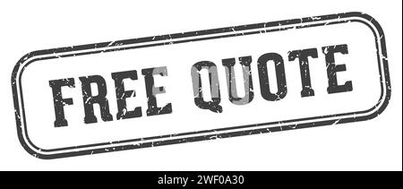 free quote stamp. free quote rectangular stamp isolated on white ...