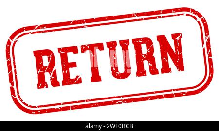 return stamp. return rectangular stamp isolated on white background ...