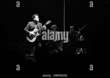 The singer Ismael Serrano performs during her performance festival ...