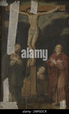 Anonymous - Christus aan het kruis met stichteres Margaretha van ...