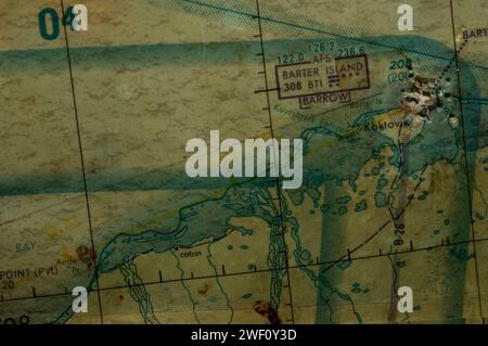 wall map of western Arctic National Wildlife Refuge, Alaska Stock Photo ...