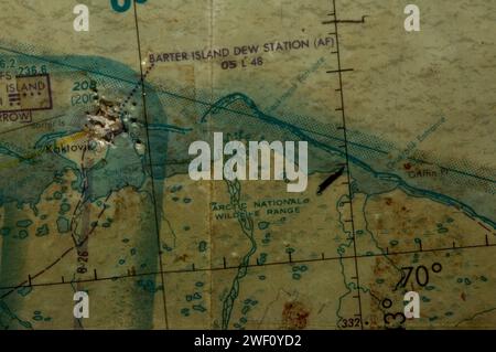 wall map of western Arctic National Wildlife Refuge, Alaska Stock Photo ...