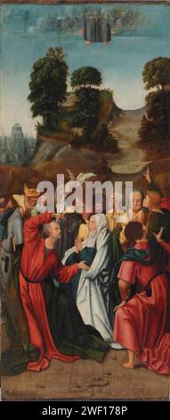 Antwerp School, circa 1510-1520 - The Ascension of Christ; and Elijah Fed by the Angel in the ...