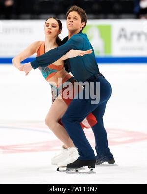 Caroline GREEN and Michael PARSONS of the United States pose for photos ...