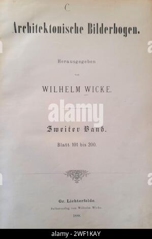 Architektonische Bilderbogen von Wilhelm Wicke, Blatt 100e ...