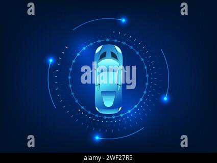smart car technology background An innovative car that is connected to ...