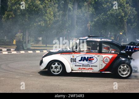 Volkswagen Beetle doing drifting during the VW Indonesia Jamboree ...