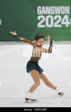 Gangneung, South Korea. 28th Jan, 2024. Olivia Ilin (front) and Dylan ...