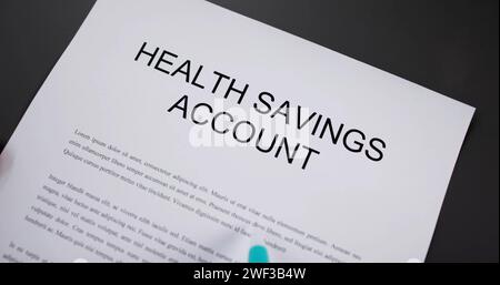 Health Savings Account Form. HSA Medical Form Stock Photo - Alamy