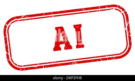 ai stamp. ai rectangular stamp isolated on white background Stock Vector Image & Art - Alamy