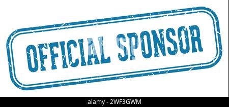 official sponsor stamp. official sponsor rectangular stamp isolated on ...