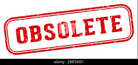 obsolete stamp. obsolete rectangular stamp isolated on white background ...