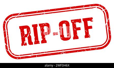 rip-off stamp. rip-off rectangular stamp isolated on white background ...