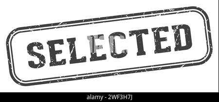 selected stamp. selected rectangular stamp isolated on white background ...
