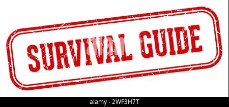 survival guide stamp. survival guide rectangular stamp isolated on ...