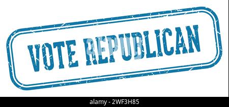 vote republican stamp. vote republican rectangular stamp isolated on ...