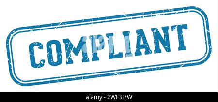 compliant stamp. compliant rectangular stamp isolated on white ...