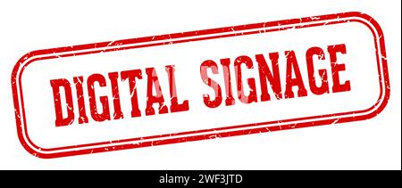 digital signage stamp. digital signage rectangular stamp isolated on ...