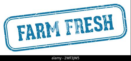 farm fresh stamp. farm fresh rectangular stamp isolated on white ...