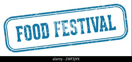 food festival stamp. food festival rectangular stamp isolated on white ...