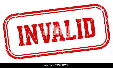 invalid stamp. invalid rectangular stamp isolated on white background ...