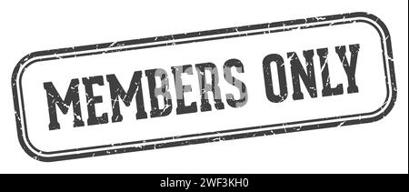 members only stamp. members only rectangular stamp isolated on white ...