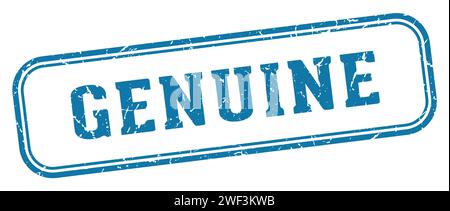 genuine stamp. genuine rectangular stamp isolated on white background ...