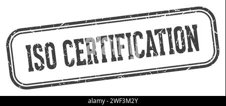 iso certification stamp. iso certification rectangular stamp isolated ...