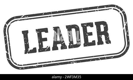 leader stamp. leader rectangular stamp isolated on white background ...