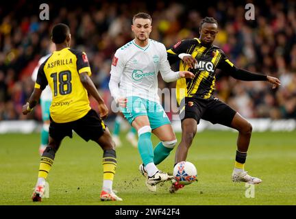 Southampton's Taylor Harwood-Bellis (centre right) celebrates with Ryan ...
