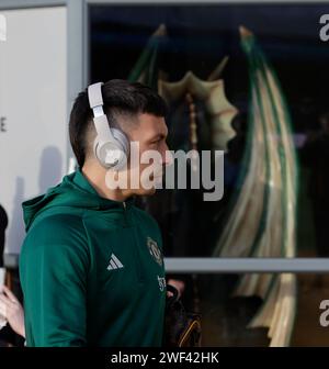 Lisandro Martinez of Manchester United arrives at stadium ahead of the ...