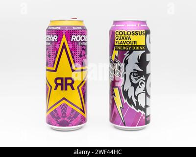 Kong Strong Colossus versus Rockstar Energy Drink. The flavors Guava ...