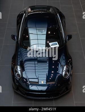 Top view of a sleek Porsche sports car Stock Photo - Alamy