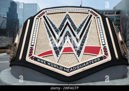 The exterior of the headquarters of the WWE, World Wrestling ...