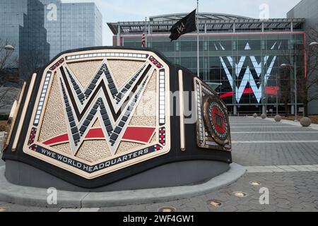 The exterior of the headquarters of the WWE, World Wrestling ...