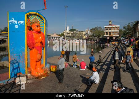 Nashik, India - January 25, 2024: People visiting the Ganga Ghat in ...