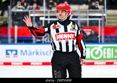Iserlohn, Deutschland. 28th Jan, 2024. Balazs Sebok (Iserlohn Roosters ...
