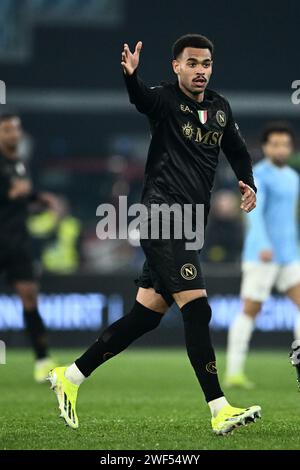 Cyril Ngonge of Ssc Napoli gestures during the Serie A match beetween ...