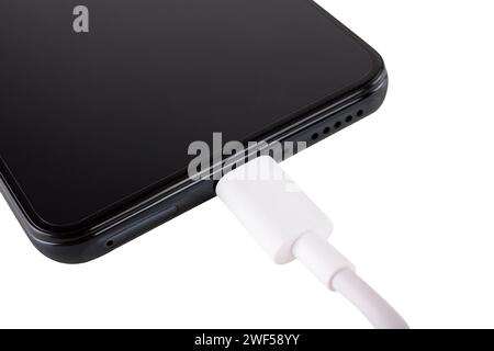 power adapter for phone tablet, isolated on white background Stock ...
