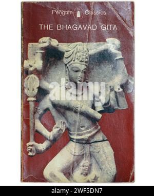 The Bhagavad Gita. Book cover on light / white background Stock Photo ...
