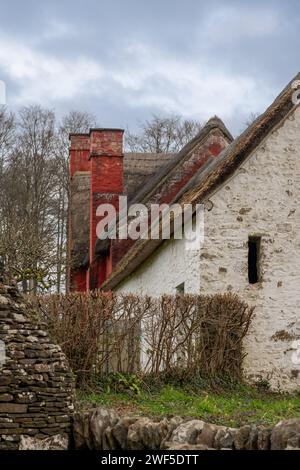 Historical building reconstructed at the St Fagans outdoor museum of ...