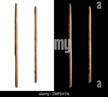 Vertical wooden logs on isolated white and black background Stock Photo ...