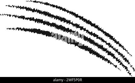 Dragon claw marks and scratches, vector paw of scary monster animal ...