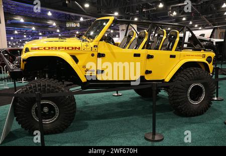 Yellow Jeep Wrangler Rubicon Stock Photo - Alamy