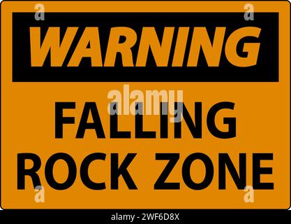 Warning Sign, Falling Rock Zone Stock Vector Image & Art - Alamy