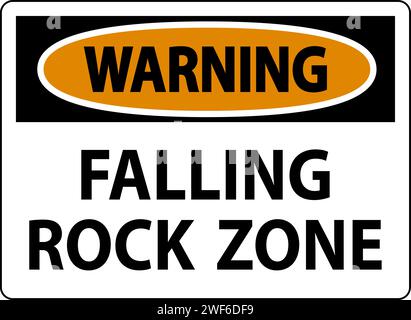 Warning Sign, Falling Rock Zone Stock Vector Image & Art - Alamy