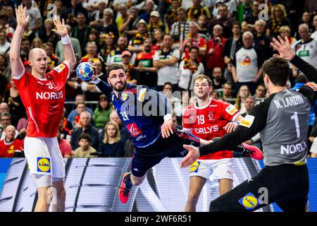 Denmark's Mathias Gidsel and Niklas Landin Jacobsen during the Golden ...